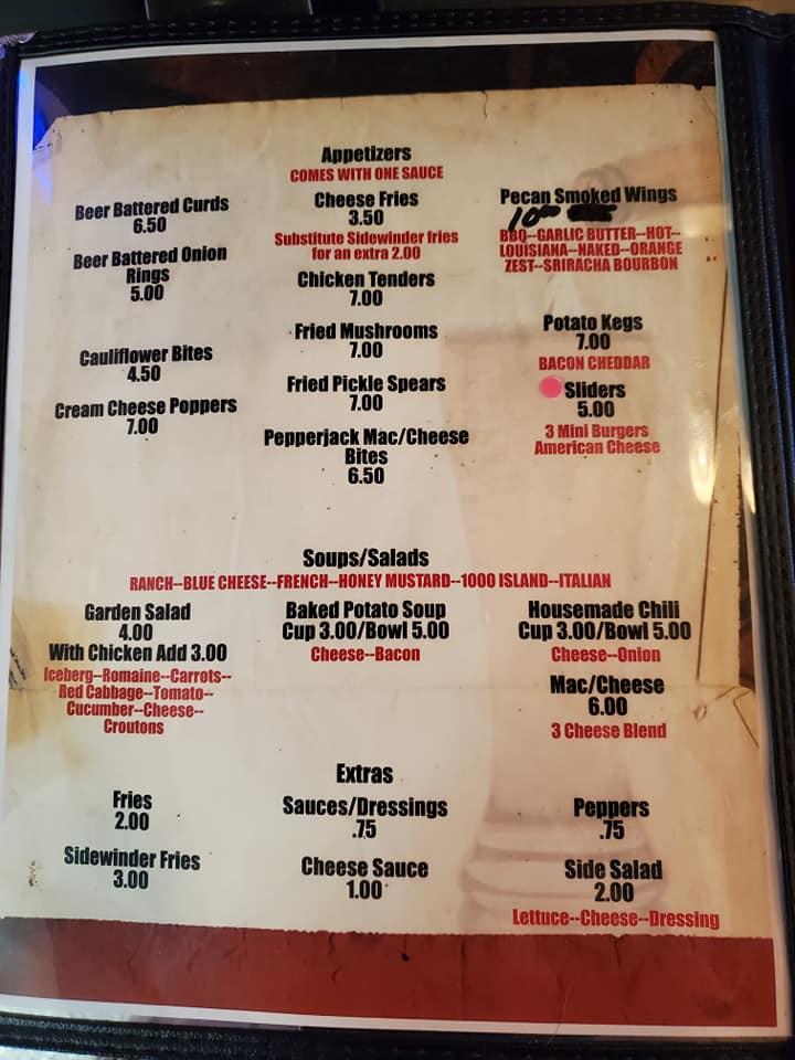 Menu at Adventures Bar and Grill, Cornell