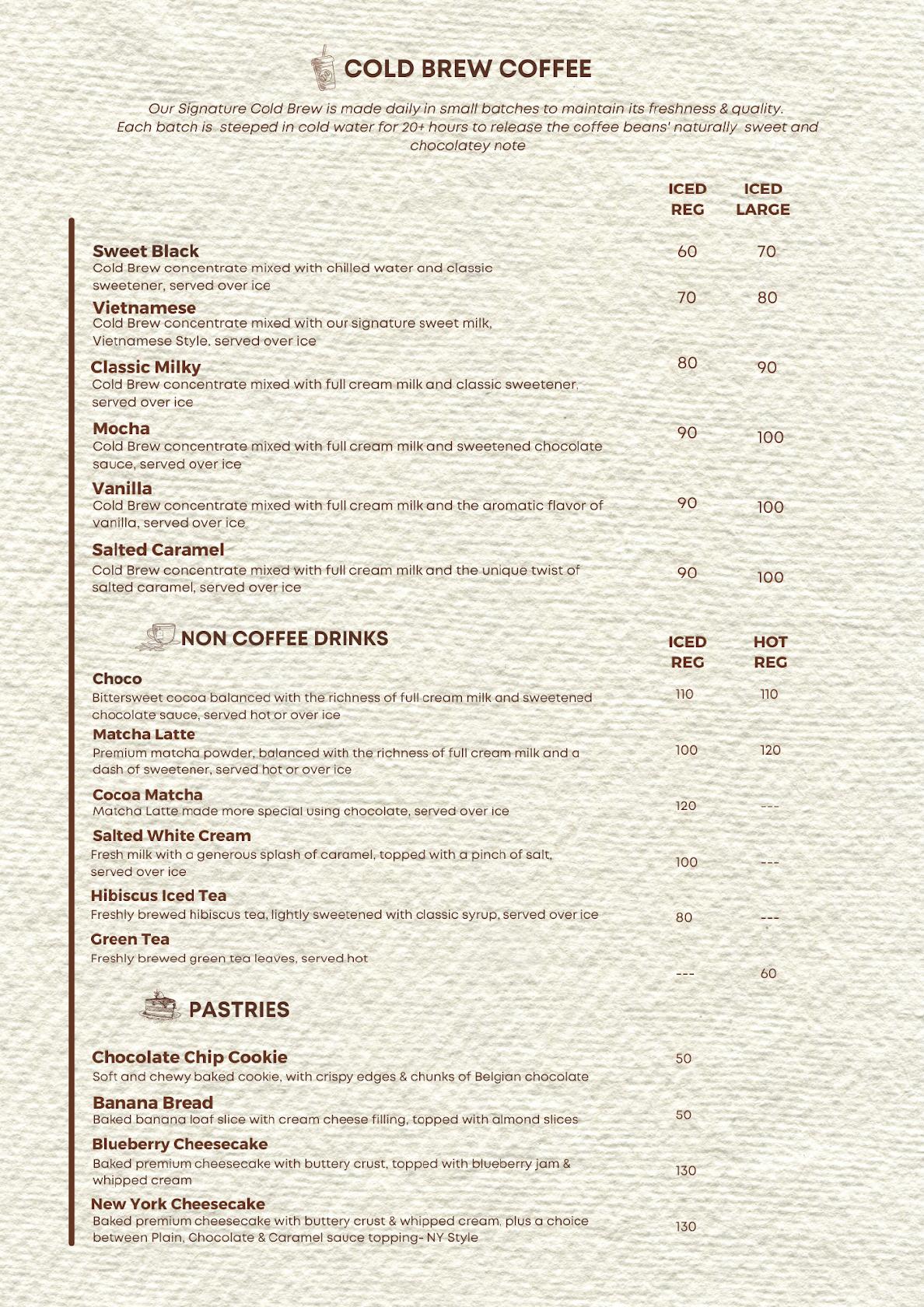 Menu at Better Latte (Than Never!) Coffee Shop cafe, Manila