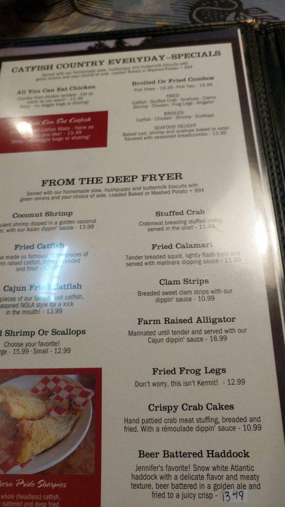 Menu at Catfish Country Restaurant, Bartow