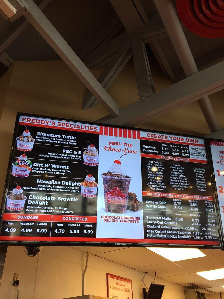 Menu at Freddy's Frozen Custard & Steakburgers fast food, Bakersfield ...
