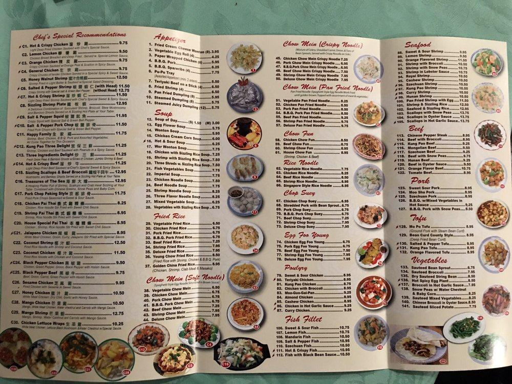 Menu at Golden China Restaurant, Rialto