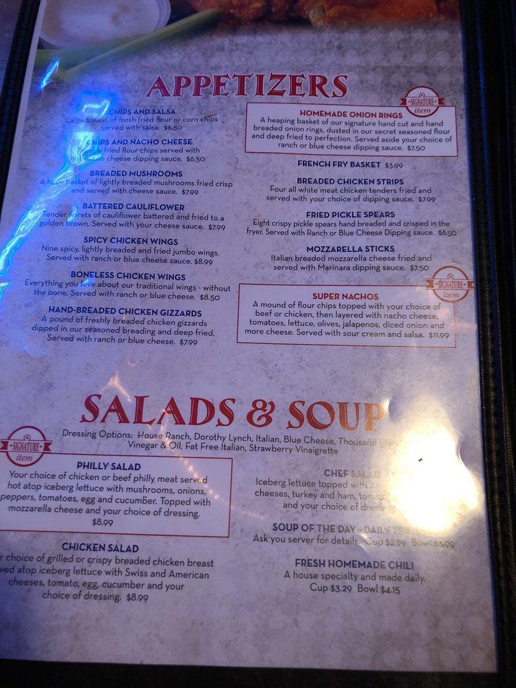 Menu at The Cabin Bar & Grill, Omaha