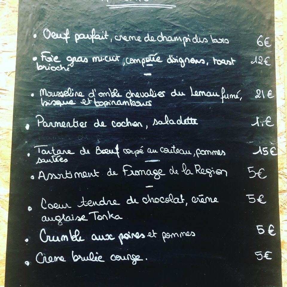 Menu au Restaurant chez Mathilde, Maxilly-sur-Léman