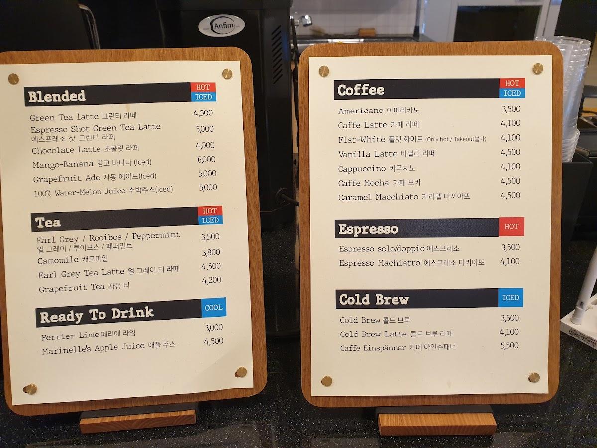 Menu at Seoul Housing Lab, Seoul