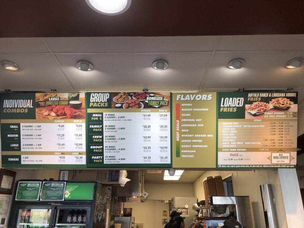 Menu at Wingstop restaurant, Austin, Ed Bluestein Blvd #167