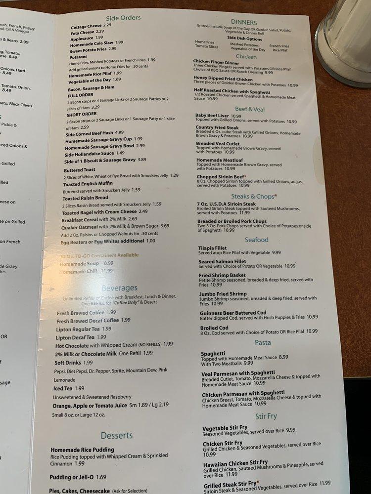 Menu at Katherine's Family Restaurant, Cleveland