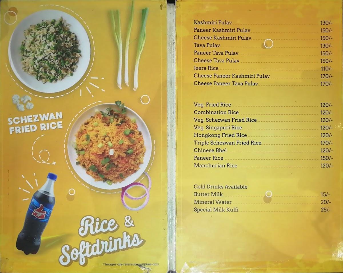 Menu at Mahesh Pav Bhaji, Surat, Shop 2