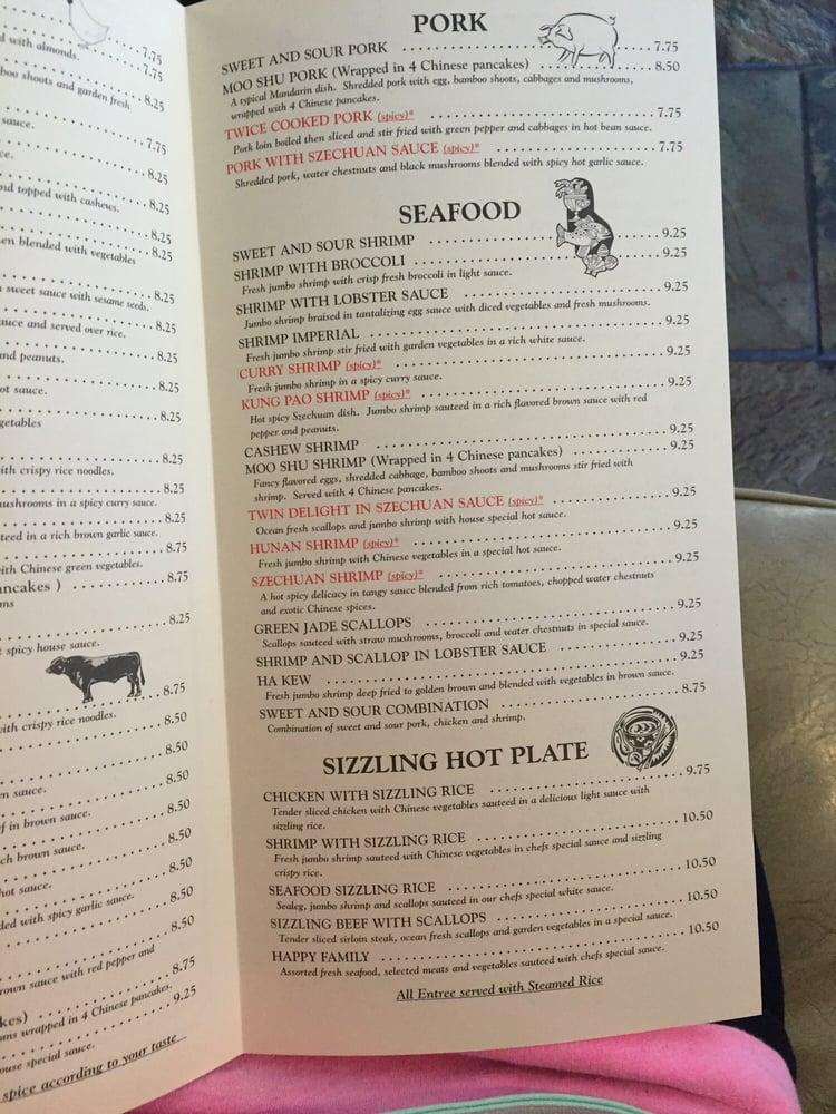 Menu at Peng's Pavilion restaurant, Calhoun