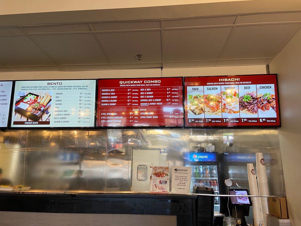 Menu at Quickway Japanese Hibachi restaurant, Silver Spring, New ...