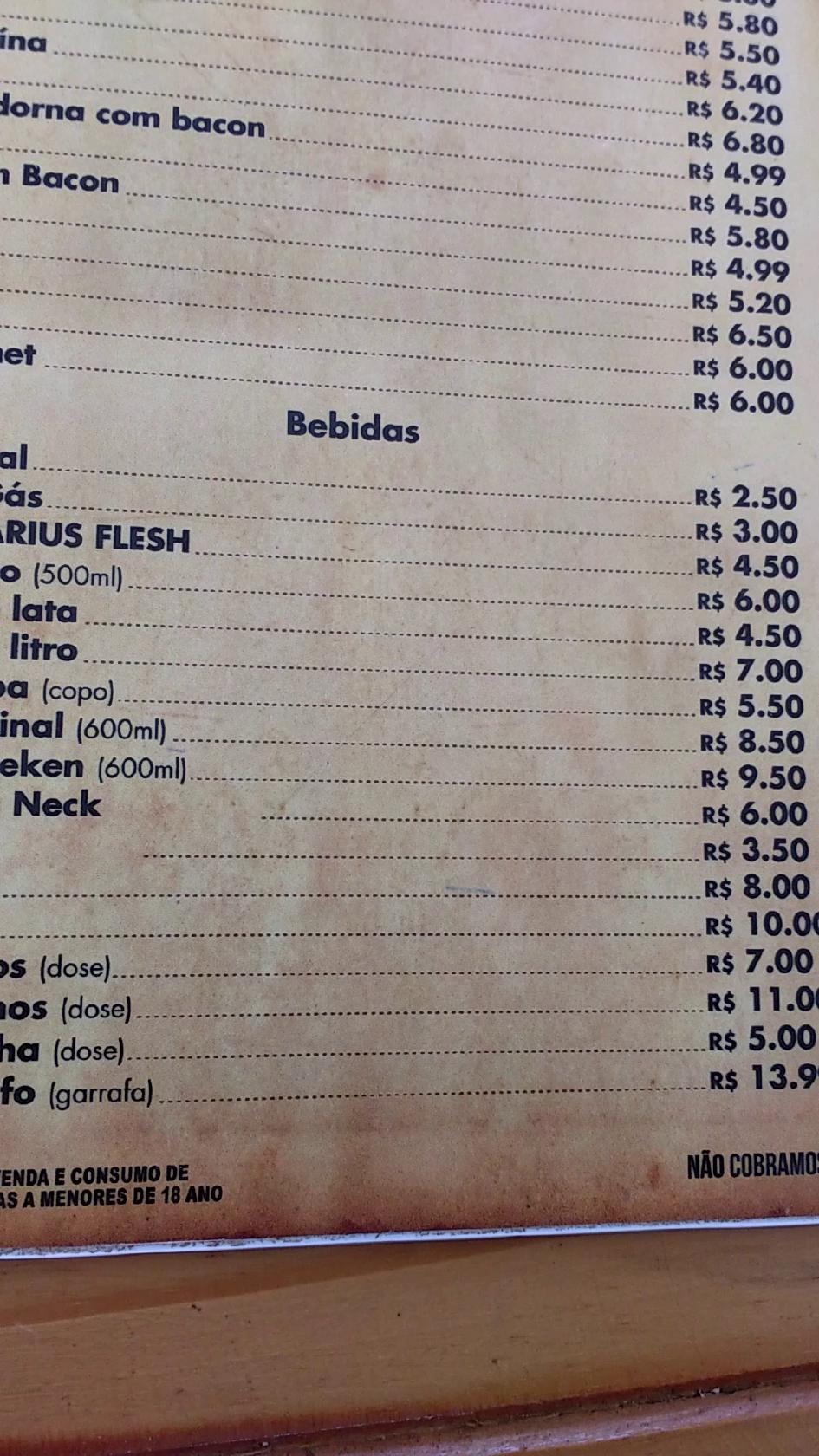 Menu em Raspa do Tacho Restaurante e Espeteria / JP, João Pessoa