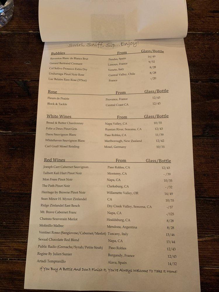 Menu at The Poe House pub & bar, Hendersonville