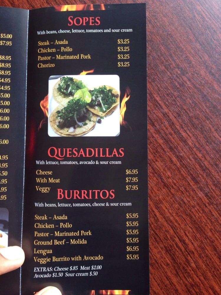 Menu at BRASAS restaurant, Cicero