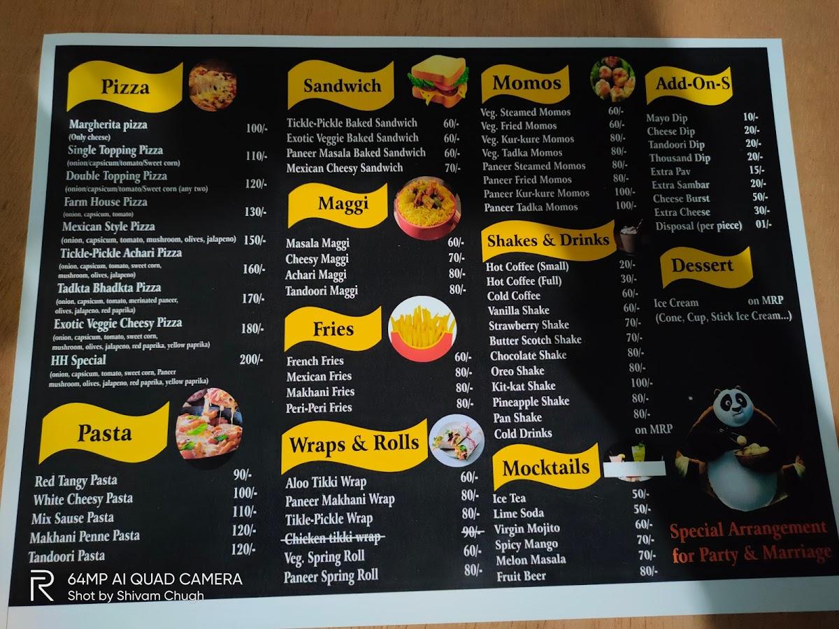 Menu at Hungerz Hub, Pundri
