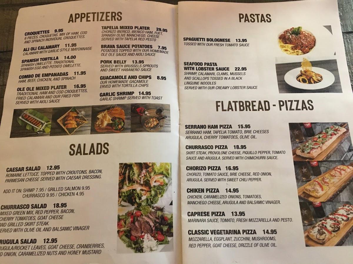 Menu at Ole Ole Steak House pub & bar, Miami Beach