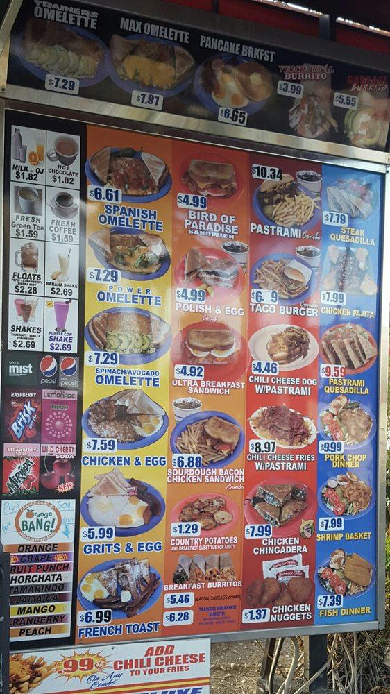 Menu at Tom's Jr Express restaurant, Los Angeles, 724 W Florence Ave