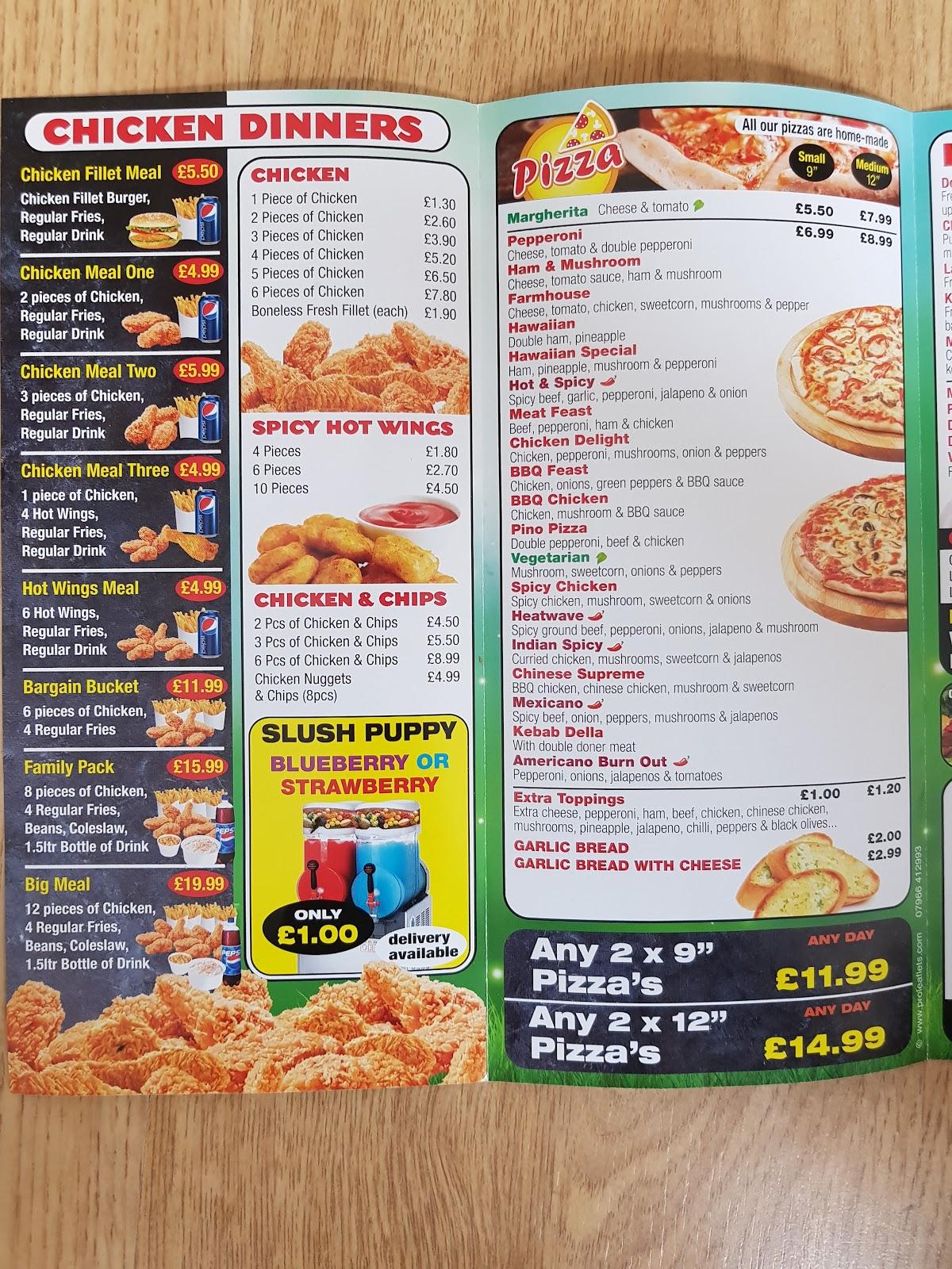 Menu at Chicken Delight fast food, Braintree