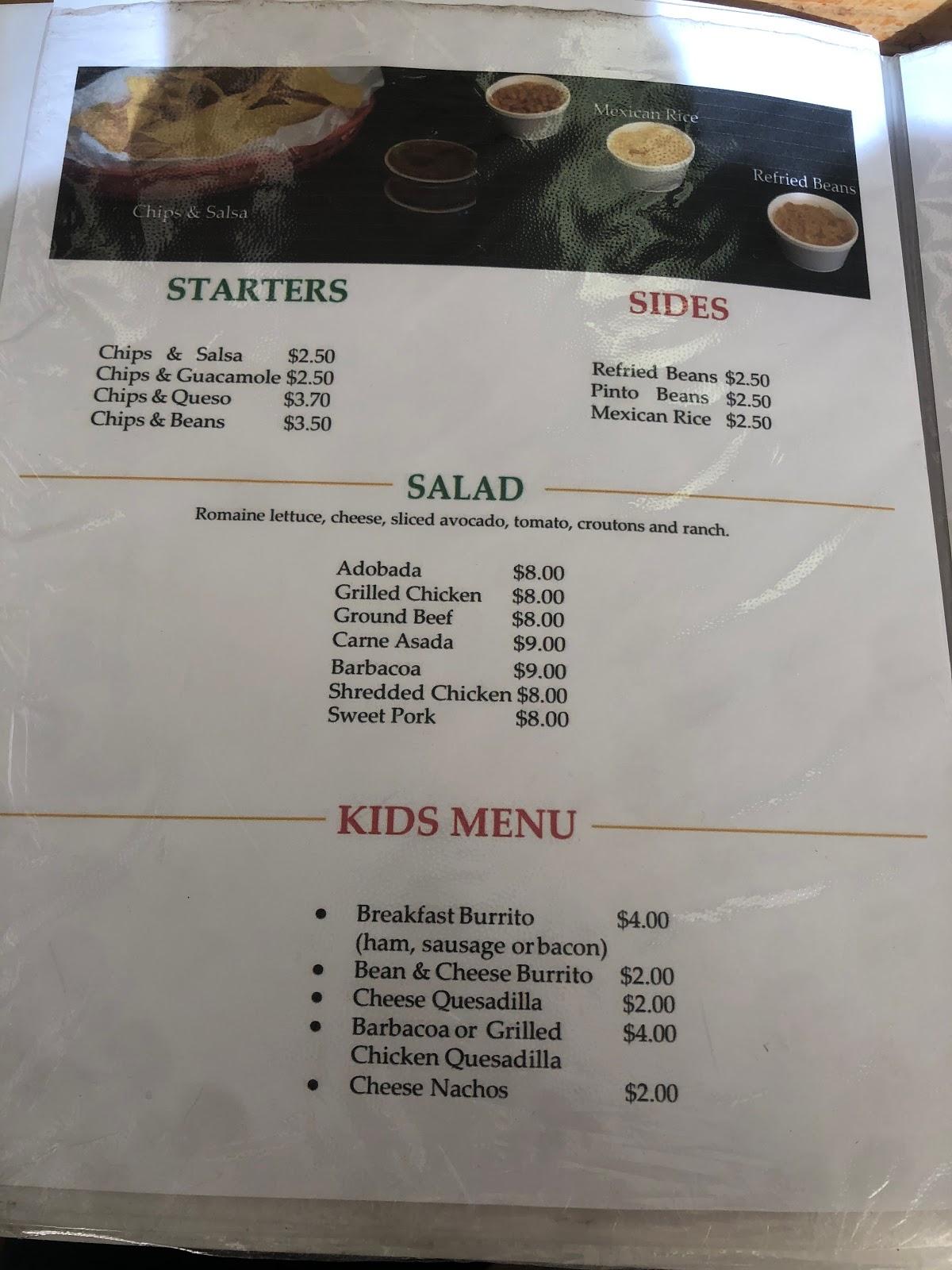 Menu at Papa Nachos Mexican Grill restaurant, Bloomfield