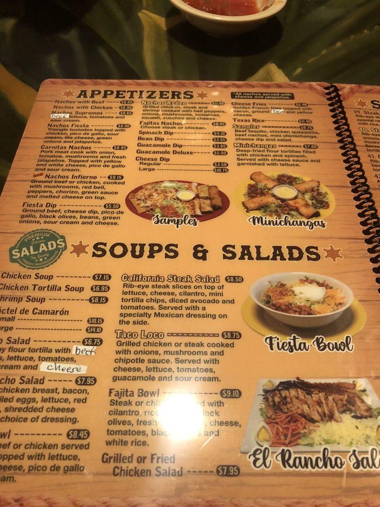 Menu at Rodeo Mexican Restaurant, Dothan, Ross Clark Cir