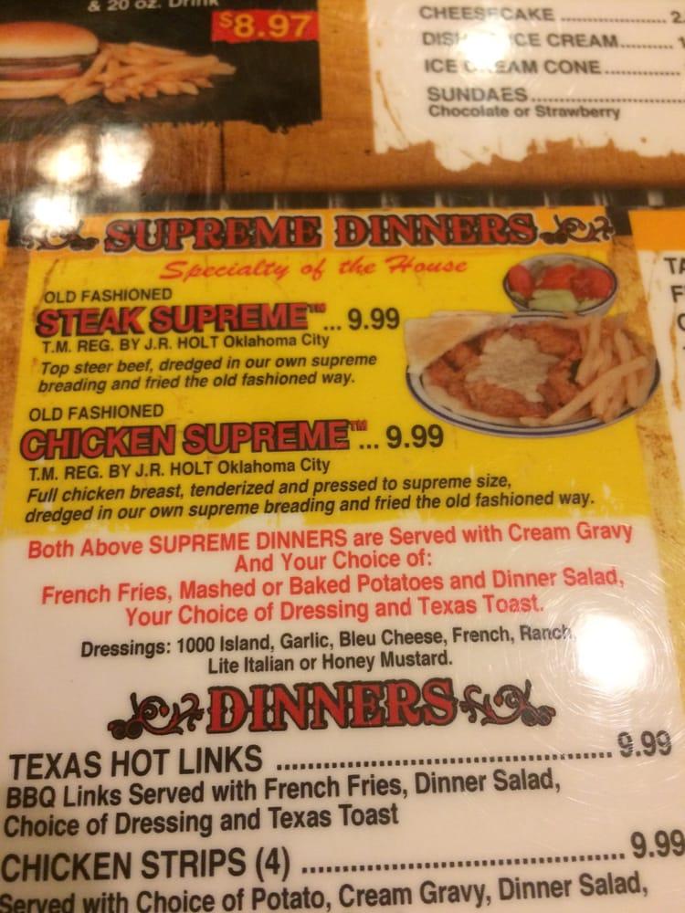Menu at Del Rancho fast food, Midwest City, NE 10th St