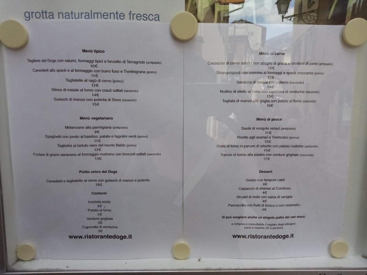 Menu da Ristorante Il Doge, Rovereto
