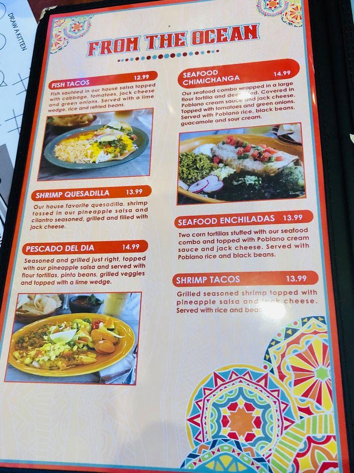 Menu at Los Gringos Locos restaurant, Apache Junction