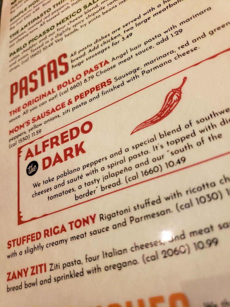 Menu at Oregano's pizzeria, Cave Creek, N Cave Creek Rd