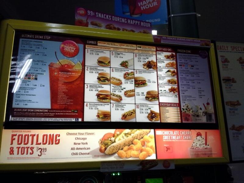 Menu at Sonic Drive-In fast food, Mechanicsville, Mechanicsville Turnpike