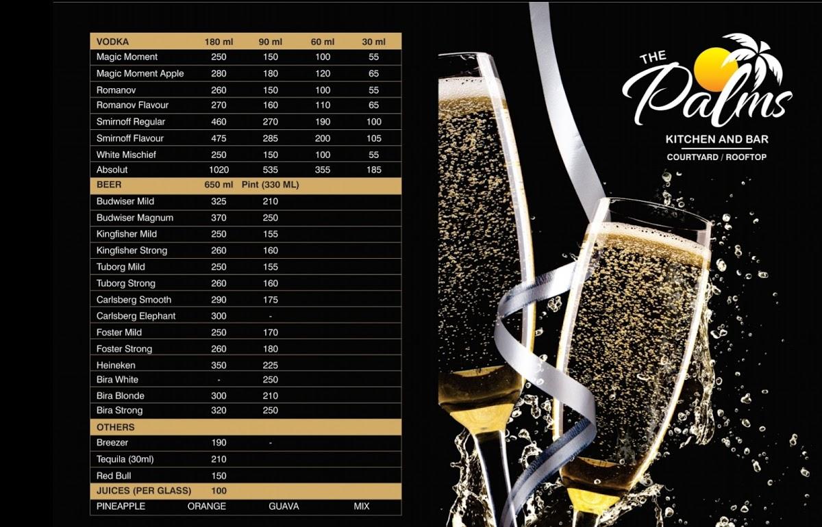 Menu at The Palms Kitchen & Bar, Navi Mumbai