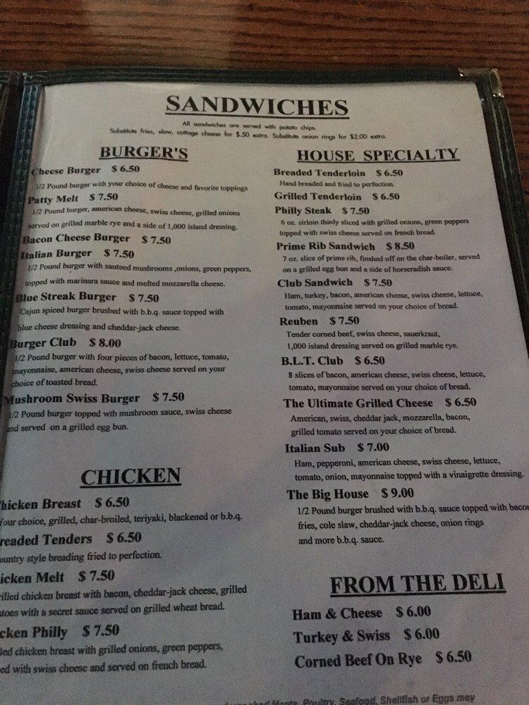 Menu at The Thompson House pub & bar, Indianapolis