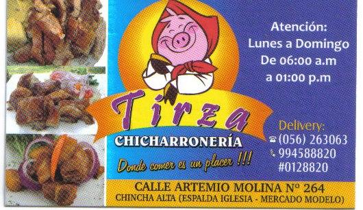 Restaurante Chicharronería Tirza, Chincha Baja