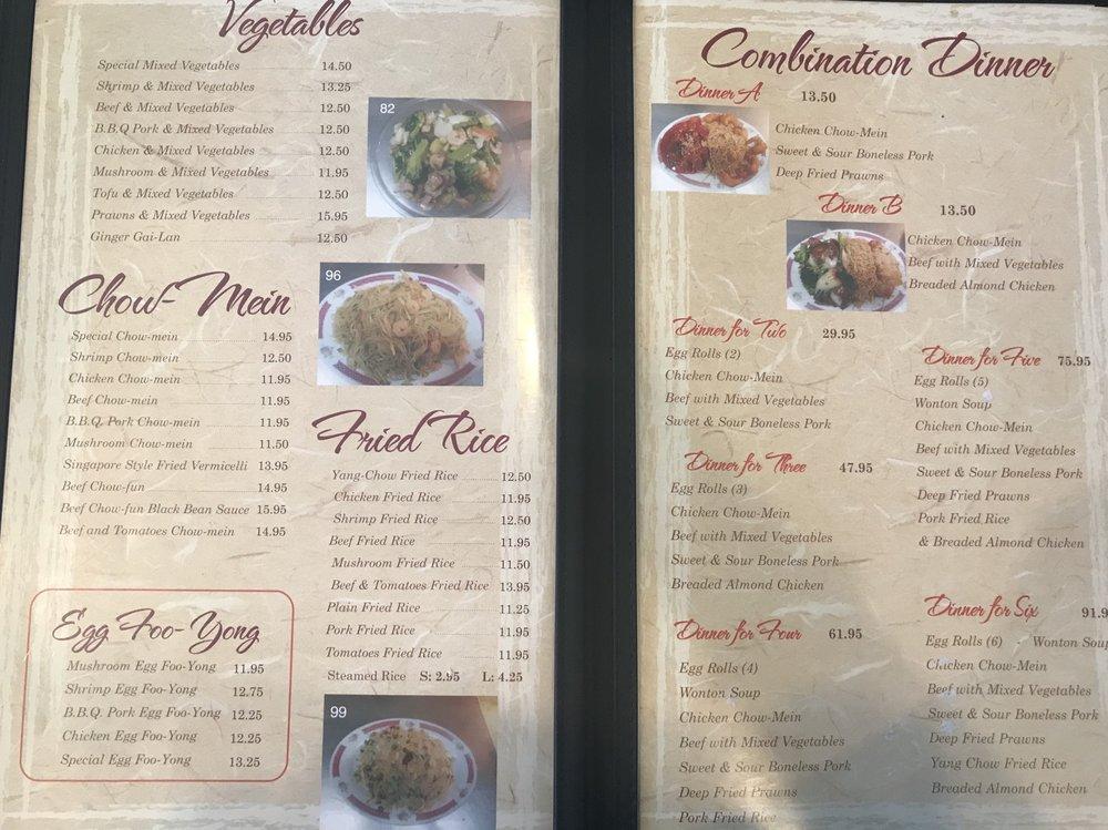 Menu at Hong Kong Boys Restaurant, Mission
