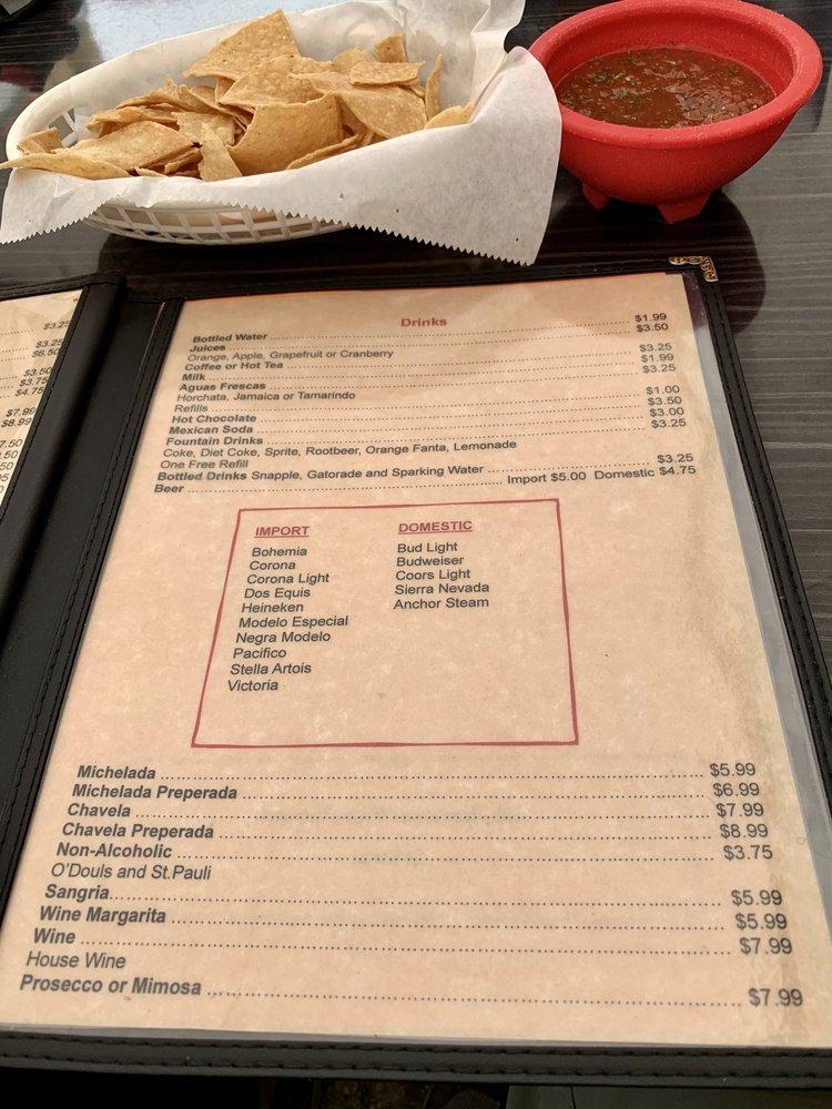 Menu at Mando's Restaurant, Pacific Grove