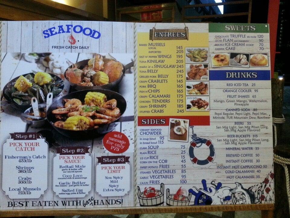 Menu at Redtail Shrimps & More restaurant, Cagayan de Oro, FMM4+69R