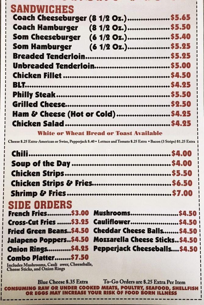 Menu at The Som pub & bar, Burlington