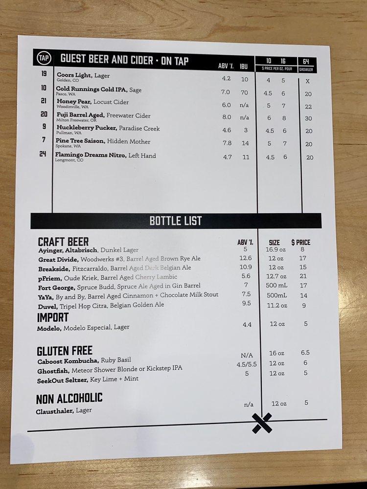 Menu at Walla Walla Steak Company steakhouse, Walla Walla