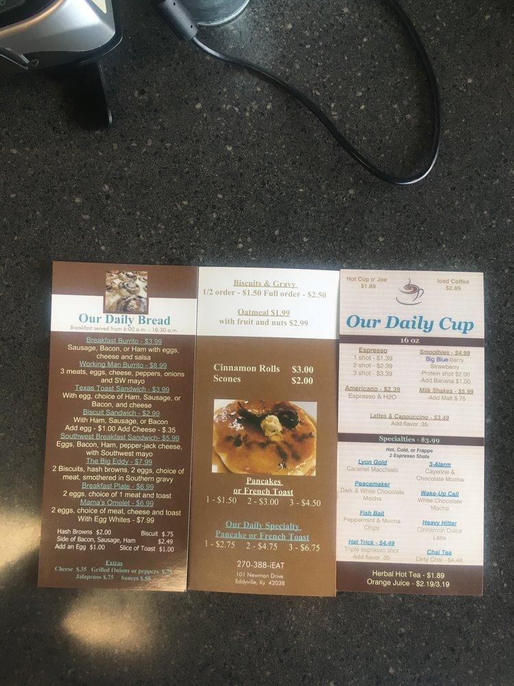 Menu at Our Daily Bread llc desserts, Eddyville