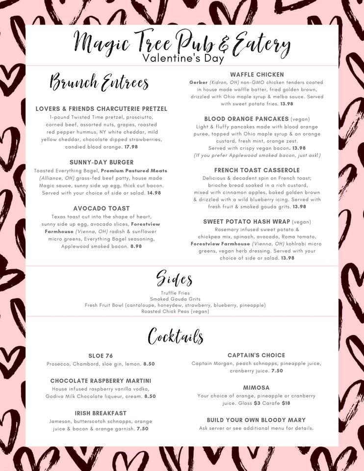 Menu at Magic Tree Pub & Eatery, Boardman