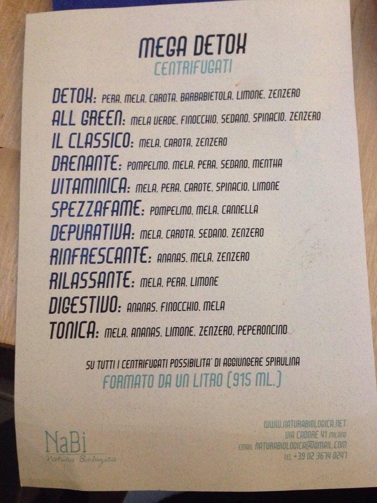 Menu da NaBi ristorante, Milano, Via Cadore