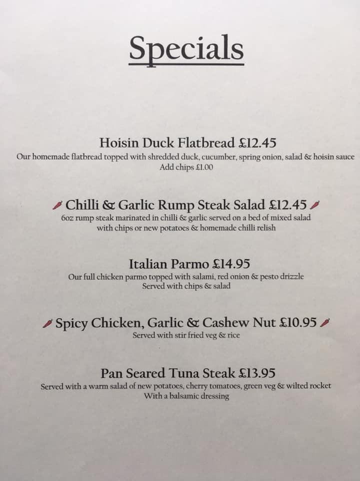 Menu at The Buck pub & bar, Middlesbrough