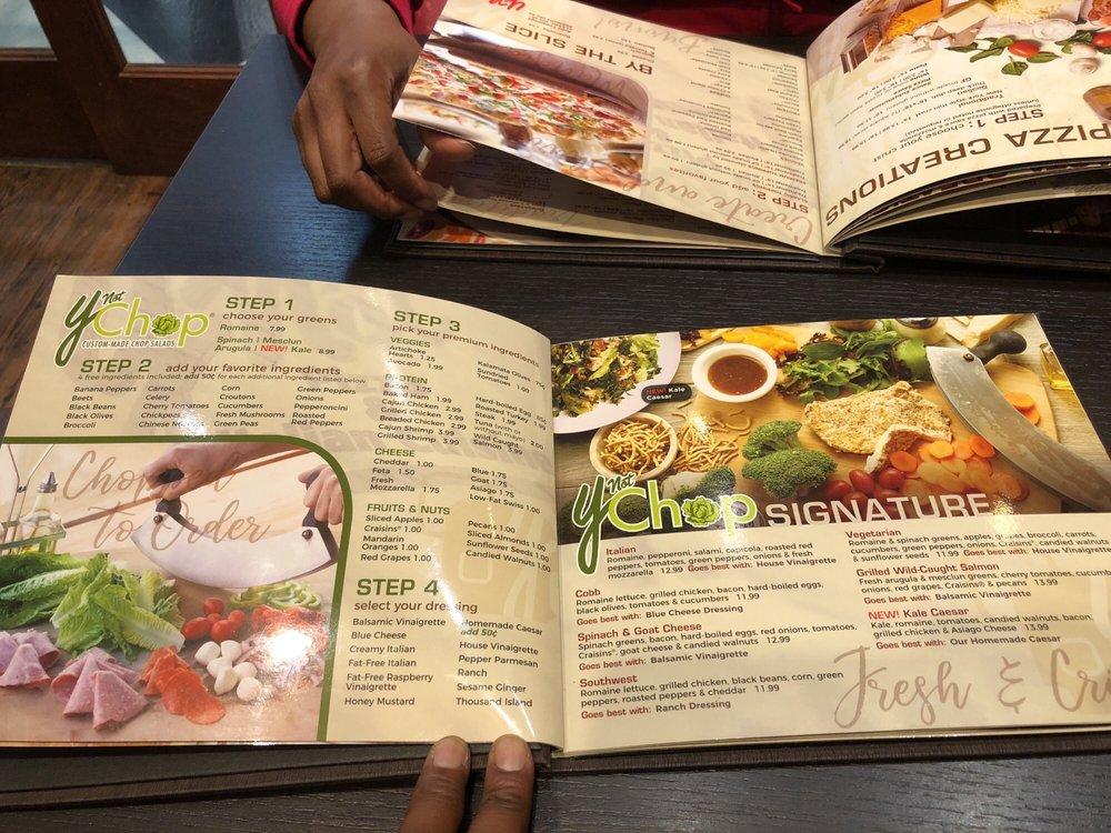 Menu at Ynot Italian pizzeria, Virginia Beach, Atlantic Ave