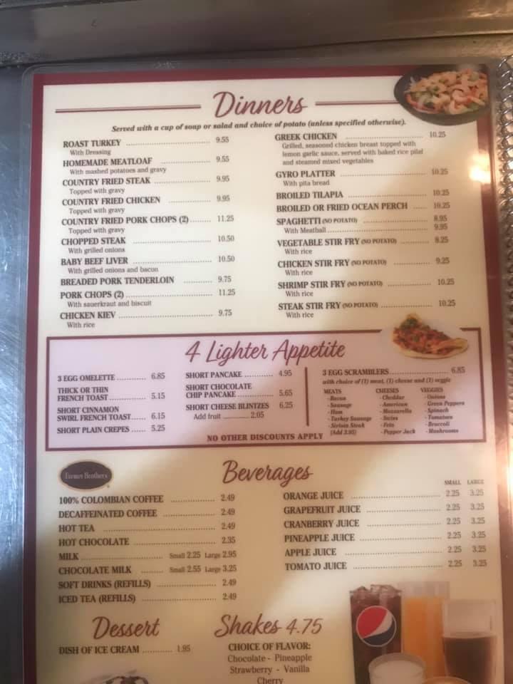 Menu at Cafe Romeo, Romeoville