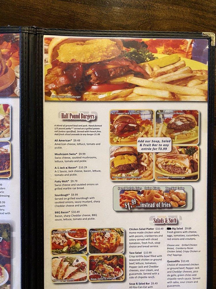 Menu at KJ's American Grille restaurant, Meridian