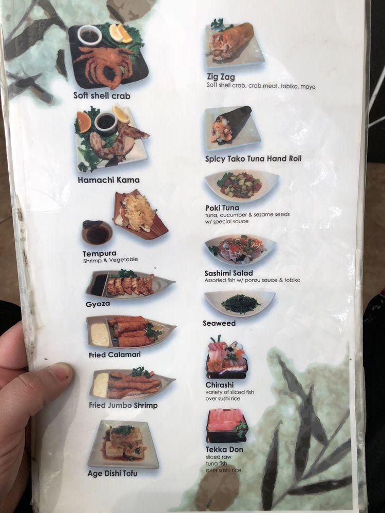 Menu at Kazan Japanese Cuisine & Sushi Bar, Vacaville