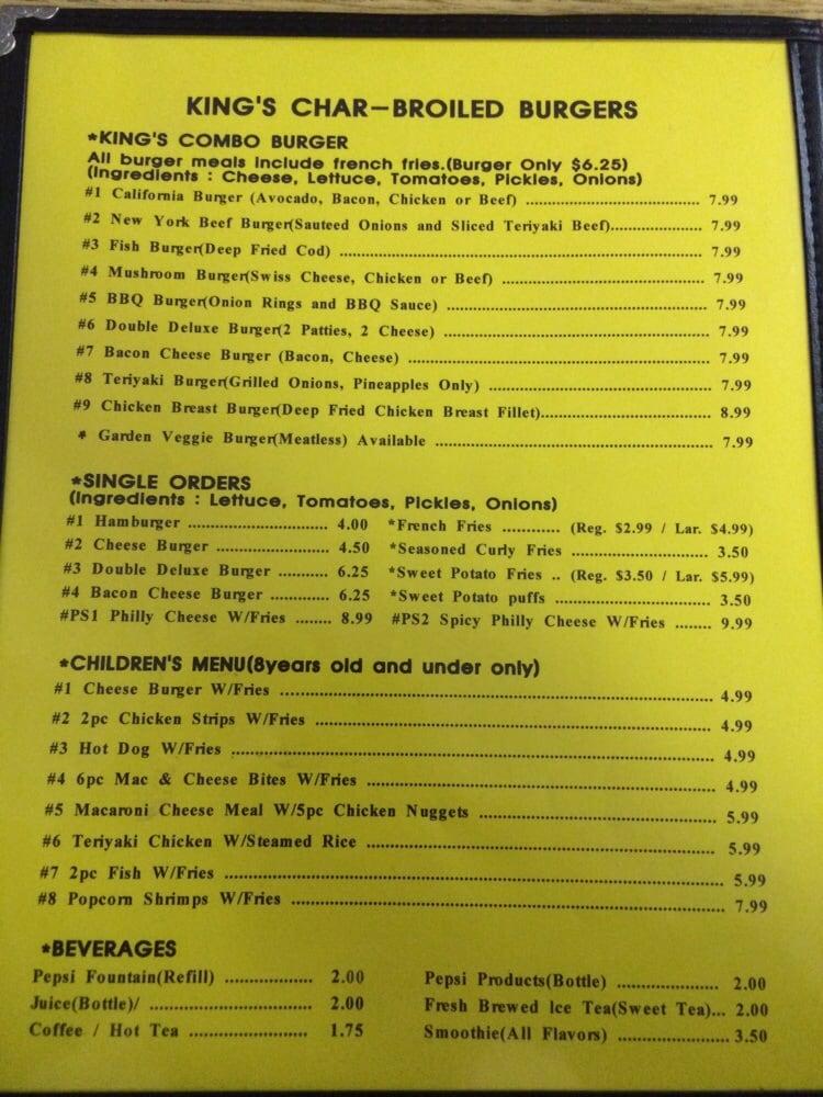 Carta del restaurante King's Fish & Chips, Port Orchard
