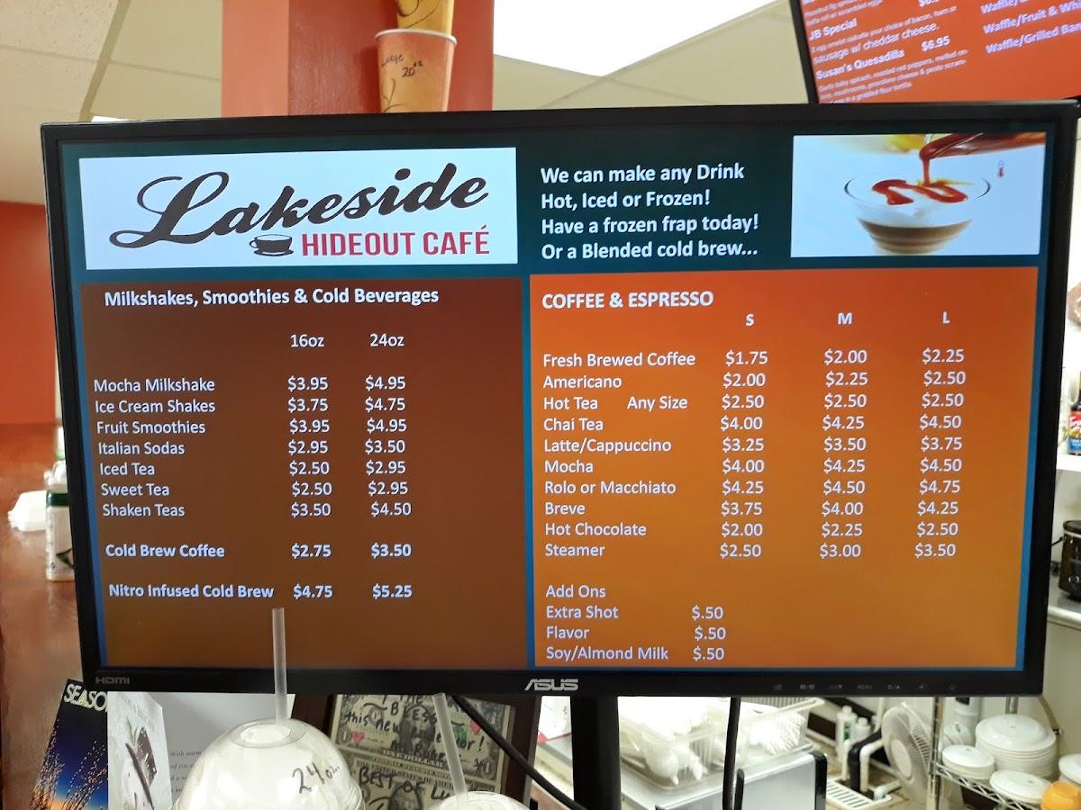 Menu at Lakeside Cafe, Phoenix, N 28th Dr a110