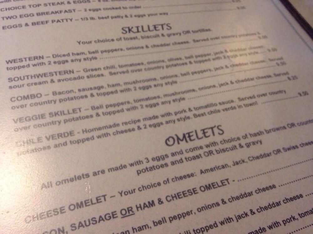 Menu at Sugar Mill restaurant, Bakersfield