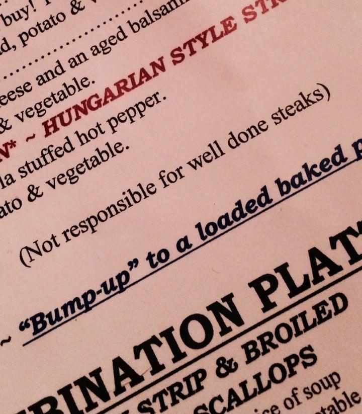 Menu at The Globe Restaurant, East Aurora