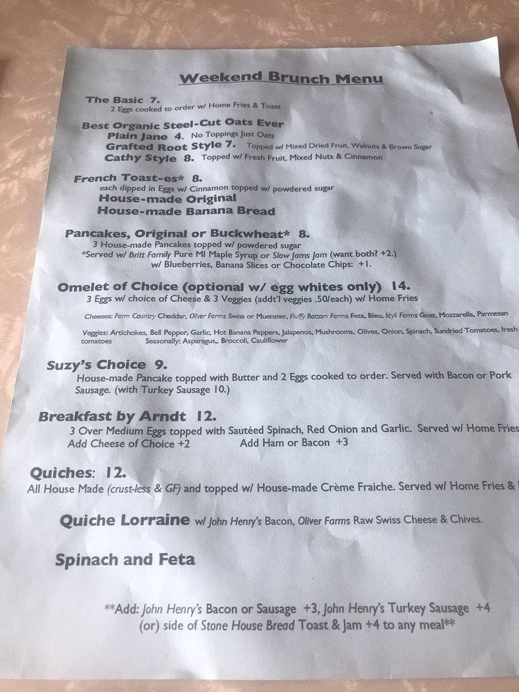 Menu at The Grafted Root Eatery pub & bar, Grand Blanc