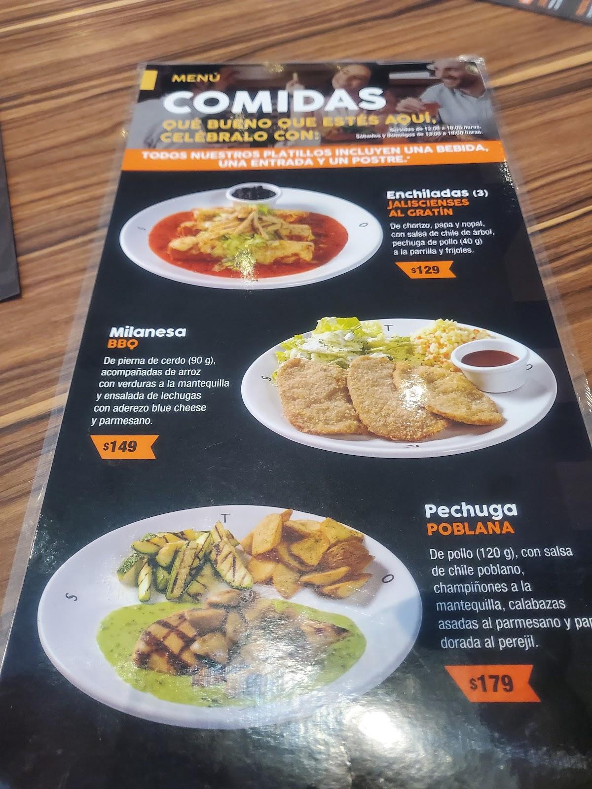 Carta de cafetería Toks Garza Sada, Monterrey, Av. Eugenio Garza Sada 3750