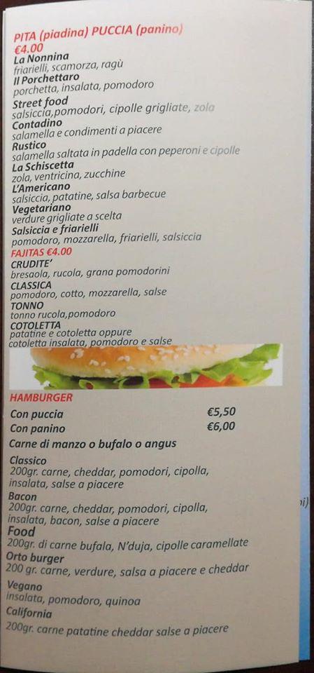 Menu da Da Lucio pizzeria, Borgo Ticino